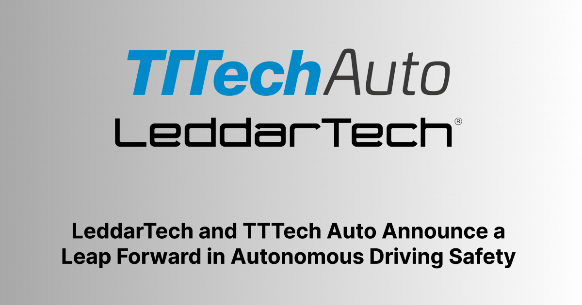 LeddarTech and TTTech Auto Announce a Leap Forward in Autonomous Driving Safety | TTTech Auto